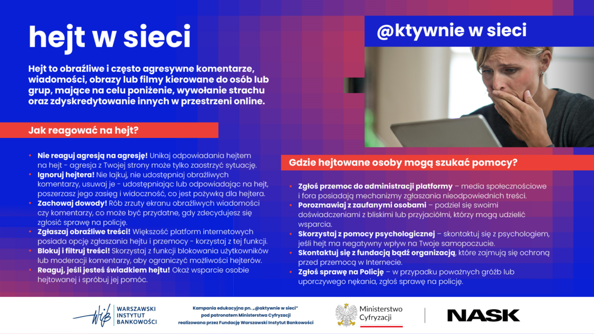 Ochrona wizerunku a hejt w sieci: infografika i artykuł - WIB