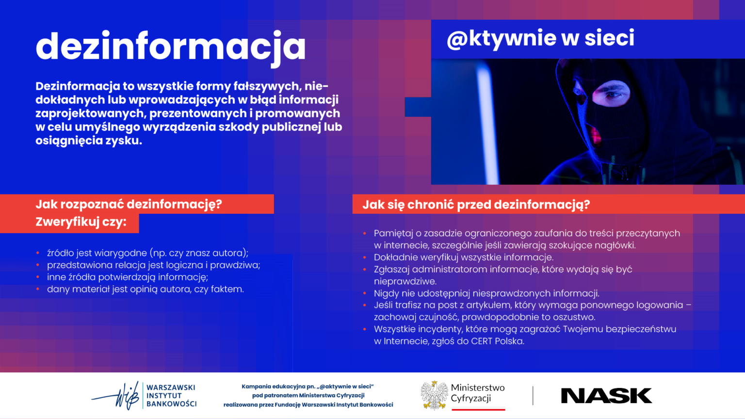 Jak rozpoznać dezinformację - infografika i artykuł - WIB